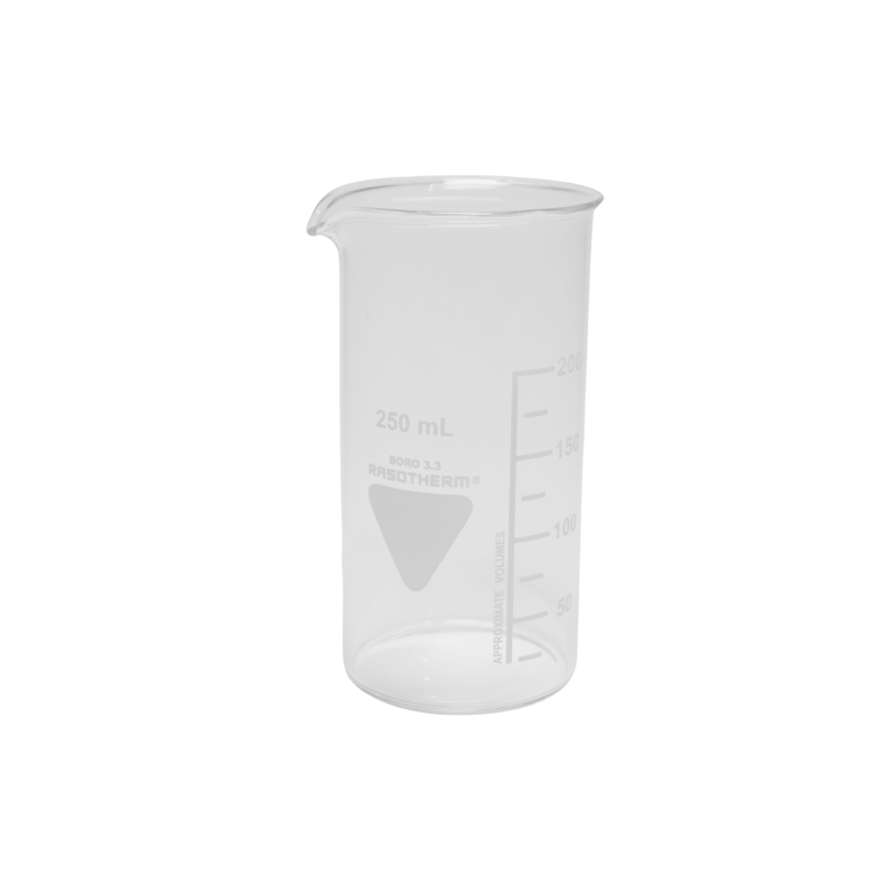 Rasotherm® beaker high form with spout, (Boro 3.3), 250 ml, 3,21