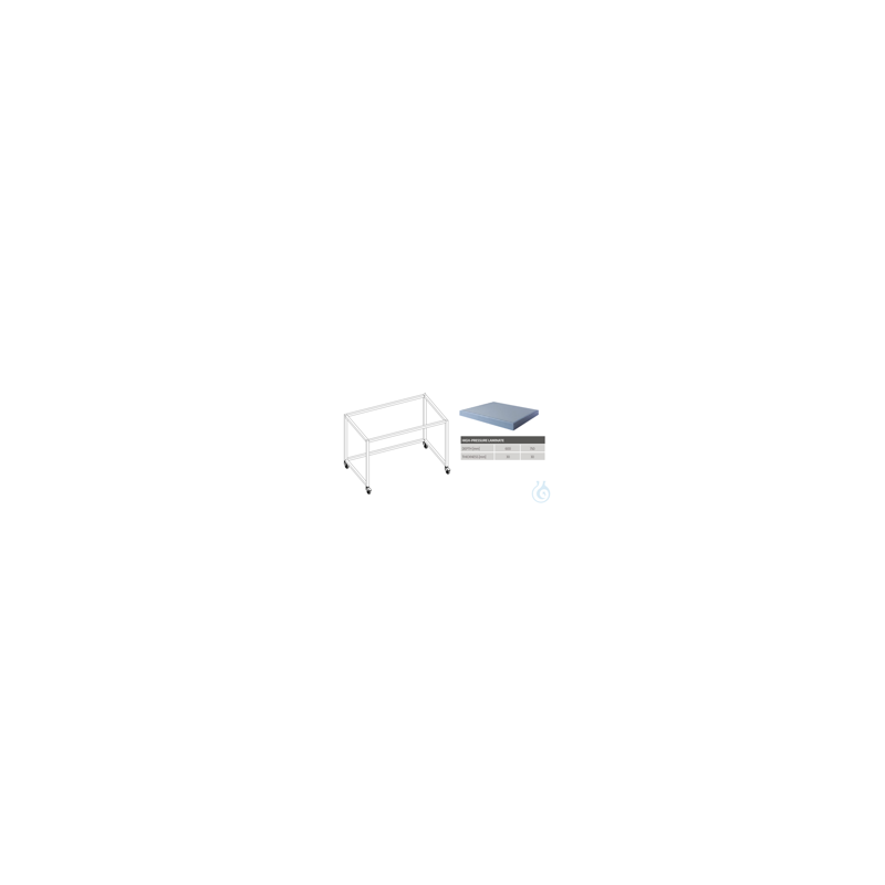 labtable Labortisch mit Rollen, 1165 x 545 x 720, 819,10
