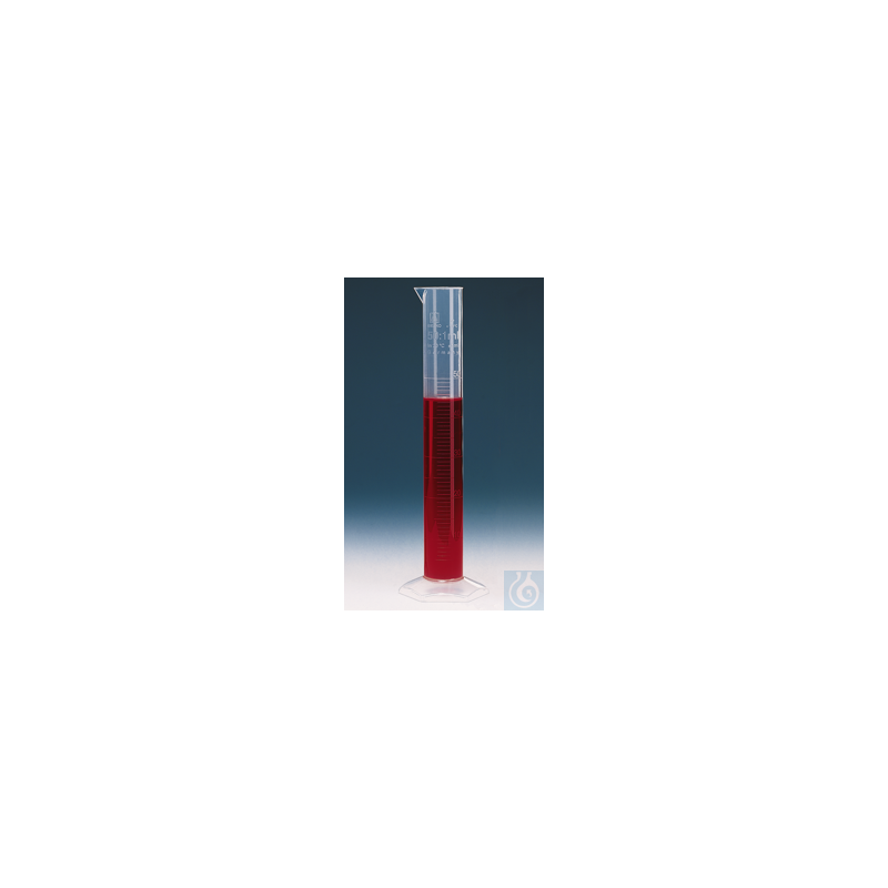 Graduated cylinder, high form, 250 ml: 2 ml, PP, elev. Grade., 35,50