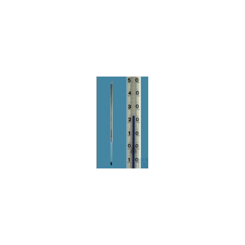 Laboratory stick thermometer, similar to DIN, enclosed type, -10+50:0,1 ...