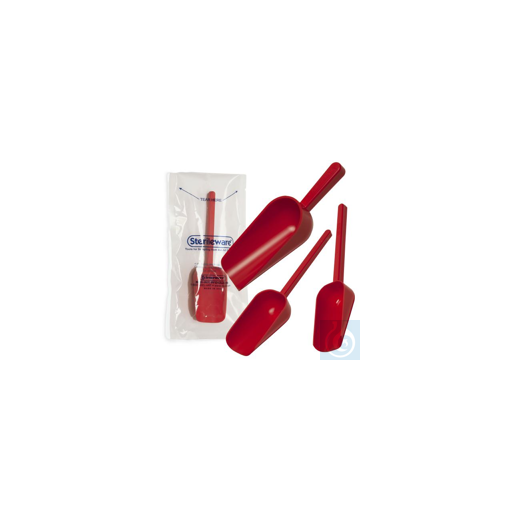 Bel-Art Sterileware Sterile Sampling Scoop; 250ml (8oz), Red, Plastic ...