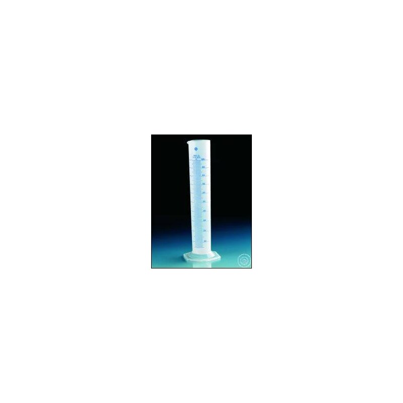 Graduated cylinders, PP, class B, tall form, blue raised scale, 250 ml ...