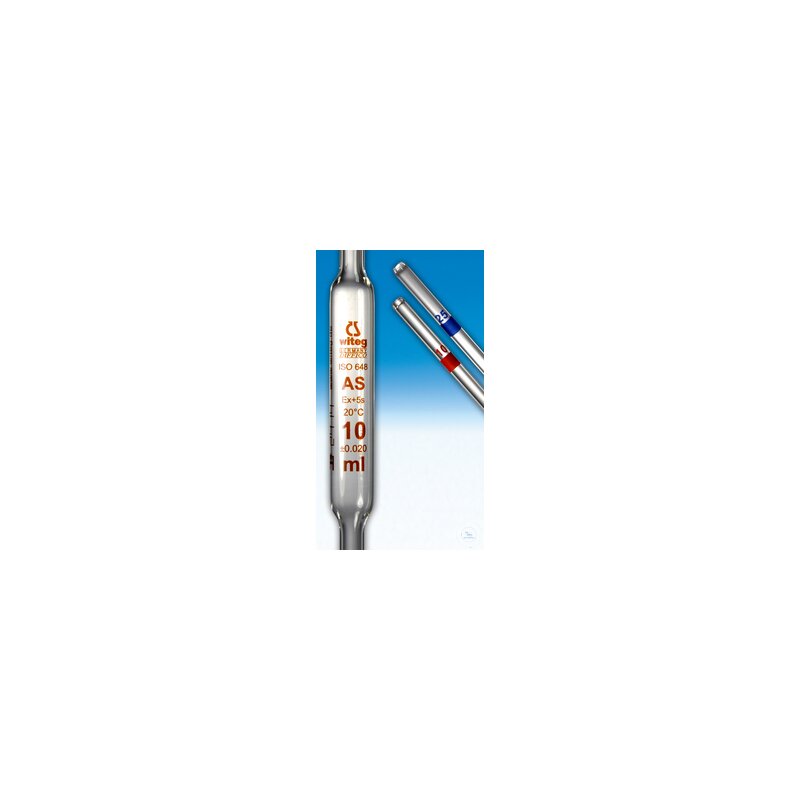 Bulb pipettes, 1.0 ml, class AS, according to DIN EN ISO 648, with one ...