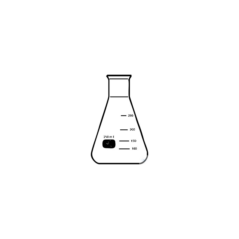 Erlenmeyer flask, narrow neck, 200 ml, with graduation, neck A.Ø 34 mm ...